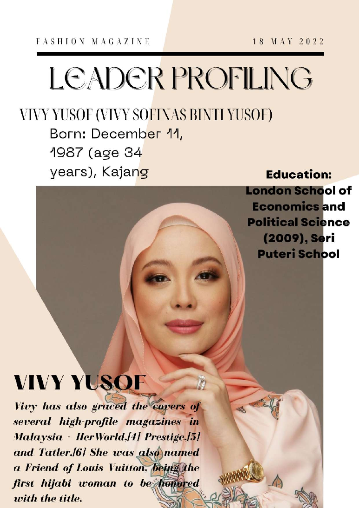 Leader Profiling Individual Assignment MGT400 compressed - Introduction of Management - Studocu