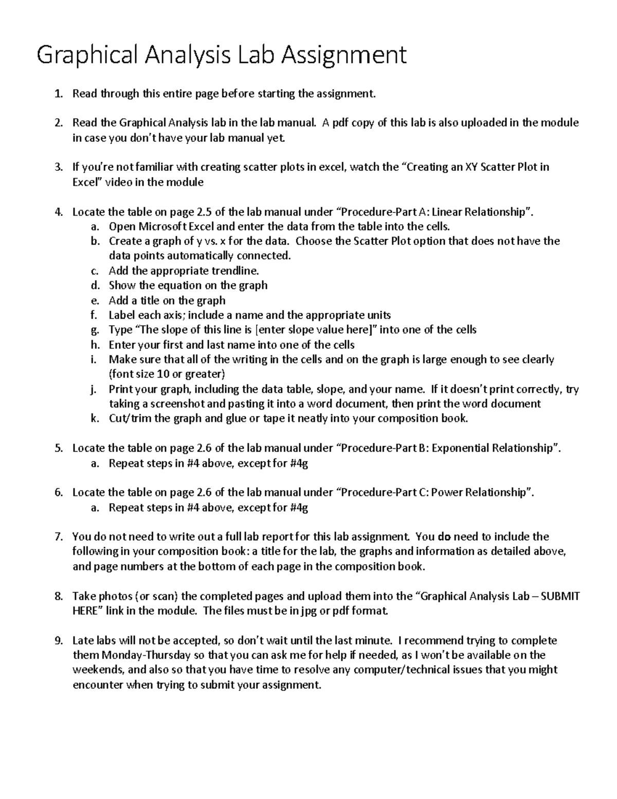 Graphical Analysis Lab Assignment - Studocu