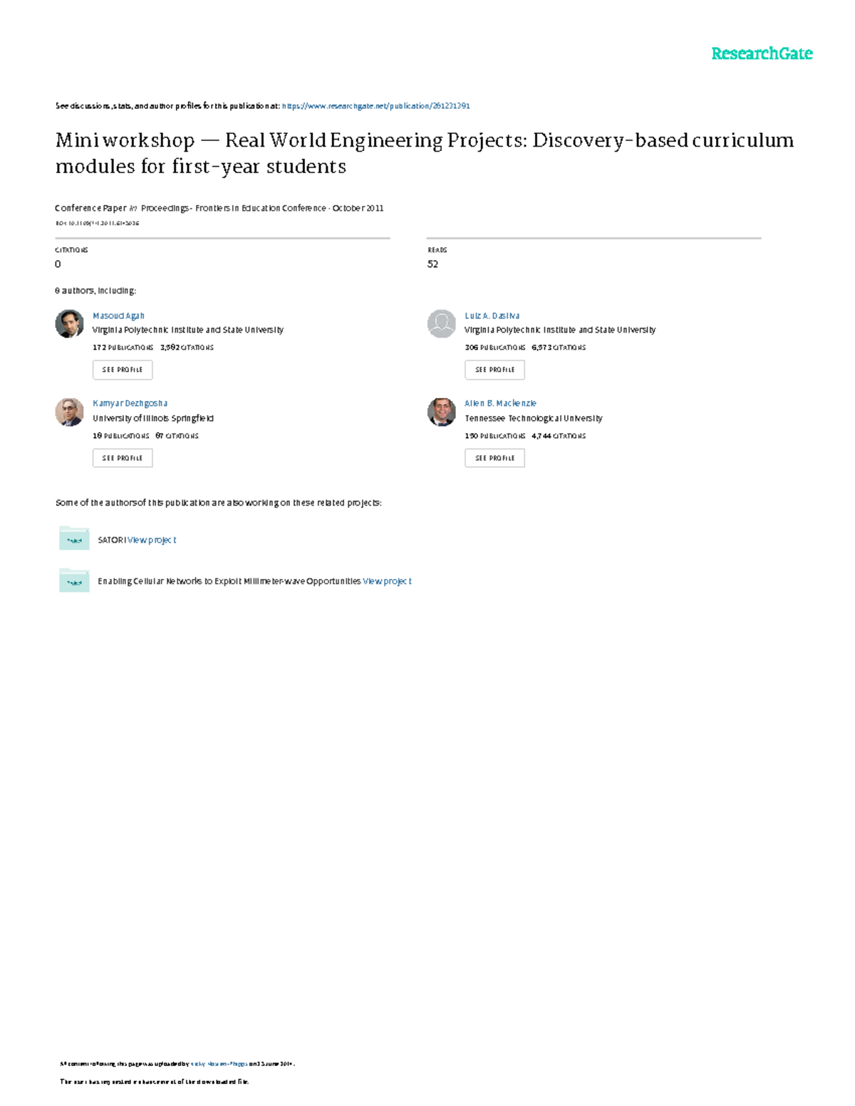 Mini workshop - Real World Engineering Projects Di - See discussions ...