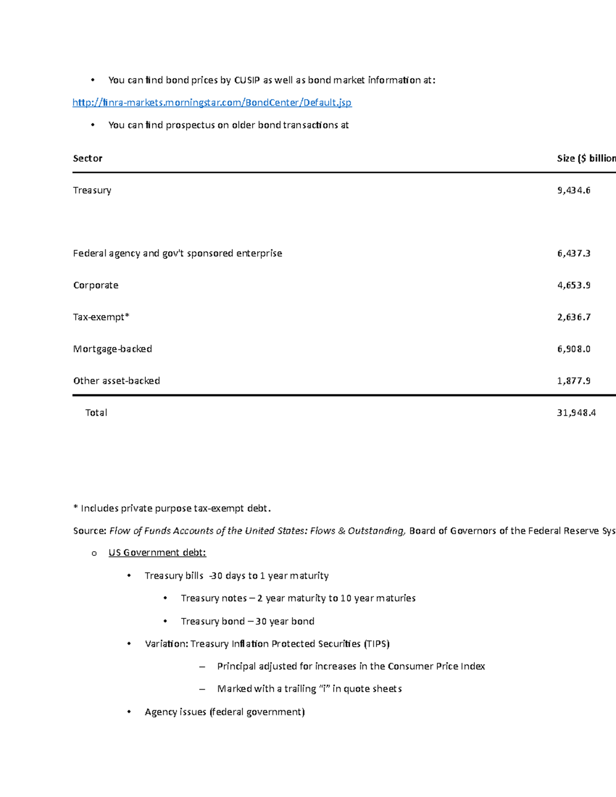 Investment 4 - Lecture notes 15 - You can find bond prices by CUSIP as ...