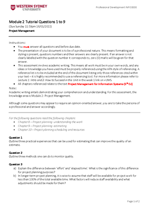 Module 1 Tutorial Questions-SCCT321 - Professional Development INFO ...