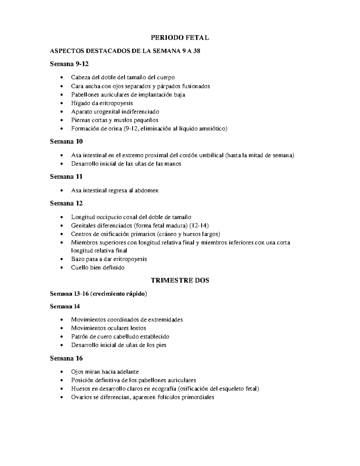 Periodo Fetal S merged - embriología - PERIODO FETAL ASPECTOS ...