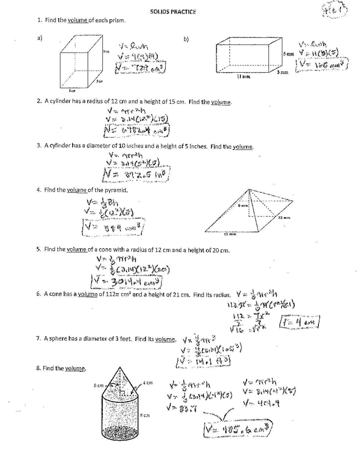 Solids Practice (key) - Studocu