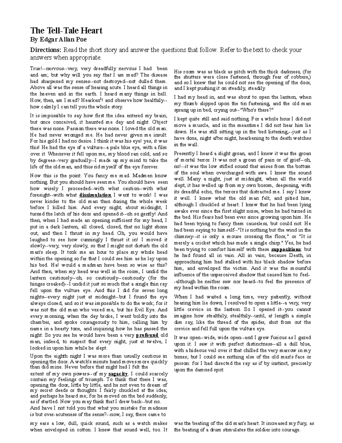 The-tell-tale-heart[ 28423 ] - The Tell-Tale Heart By Edgar Allan Poe ...