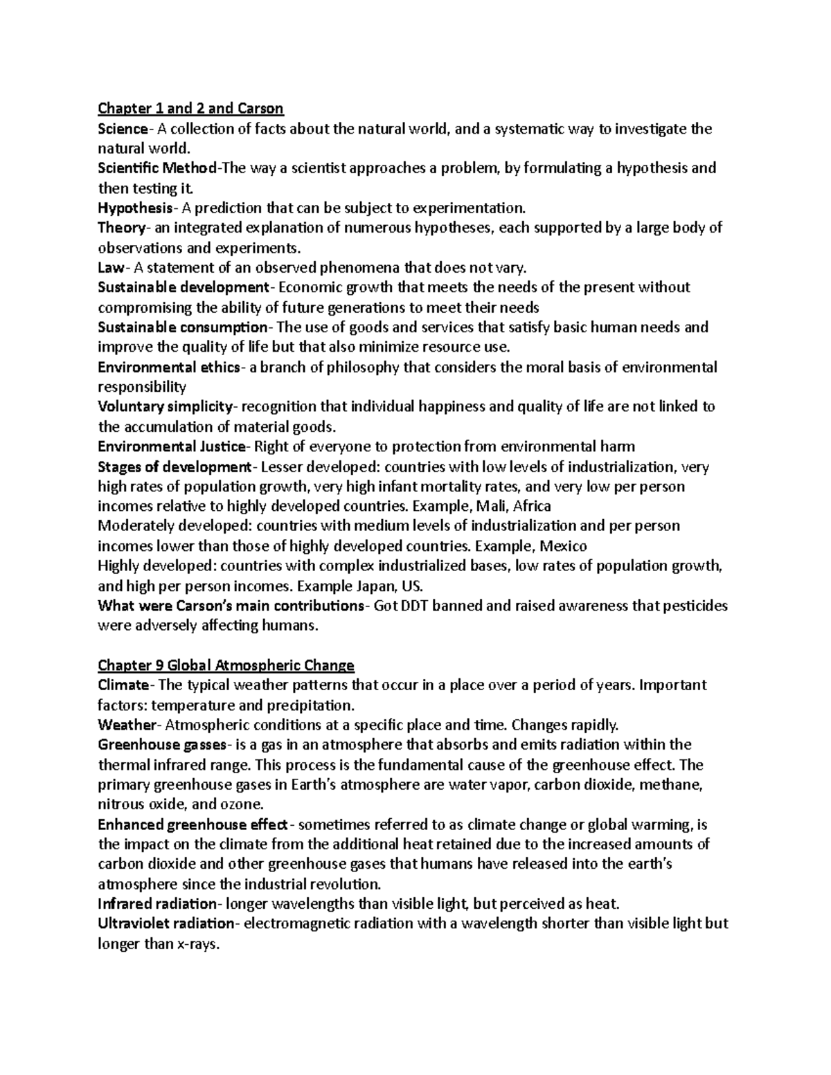 Chapter 1 and 2 and Carson - Chapter 1 and 2 and Carson A collection of ...