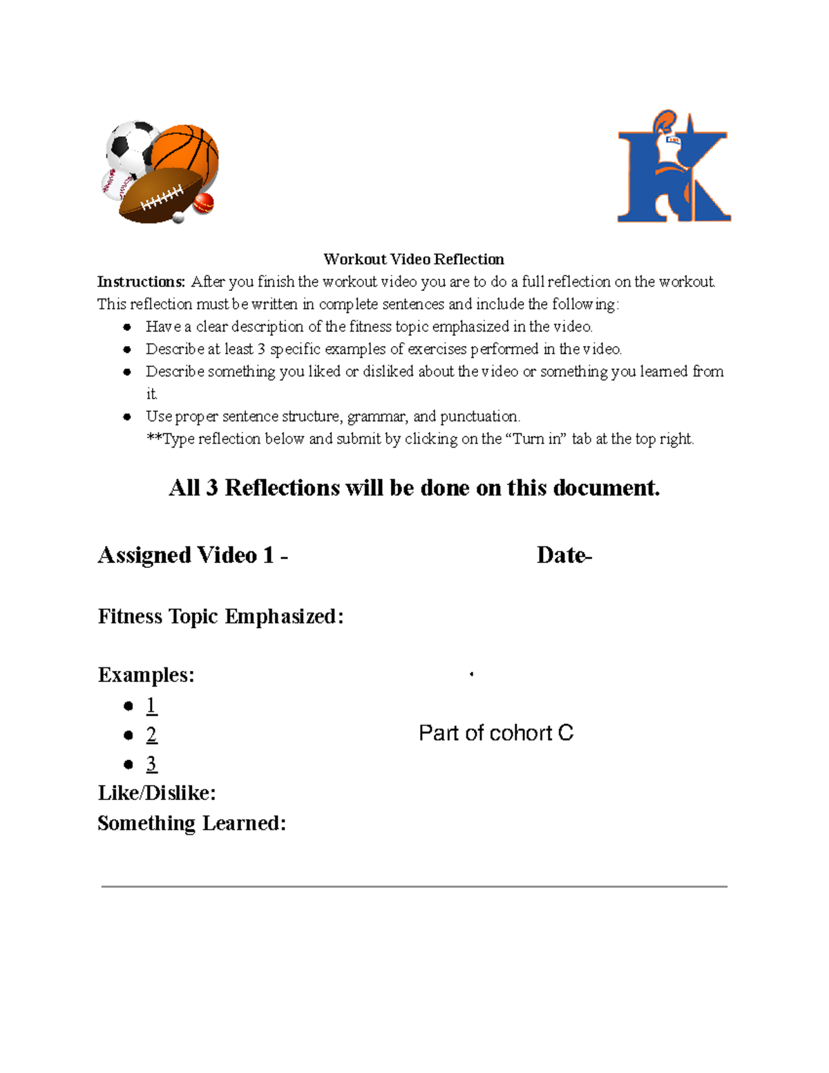 Edited - Scotten Taylor - Workout Video Reflection Template - Workout ...