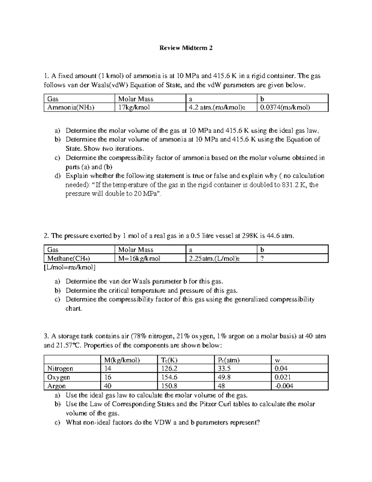 Midterm 2 20 November 2019, questions - Warning: TT: undefined function: 32 Review Midterm 2 A ...