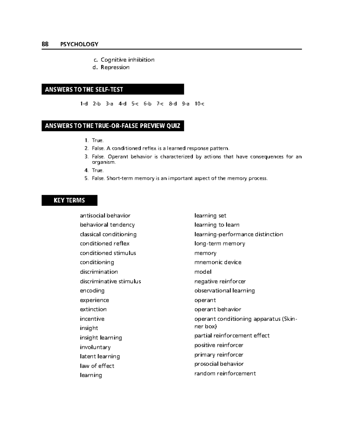 2Psychology A Self Teaching Guide[ 100 198] - 88 PSYCHOLOGY c ...