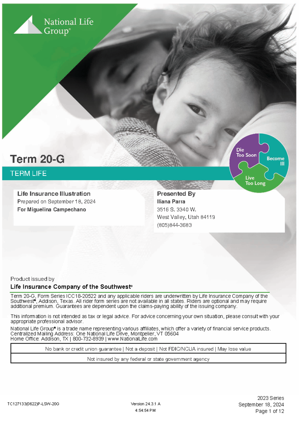 NLG - Miguelina C - 20 yr Term - $515,225 at $100 monthly - Term 20-G ...