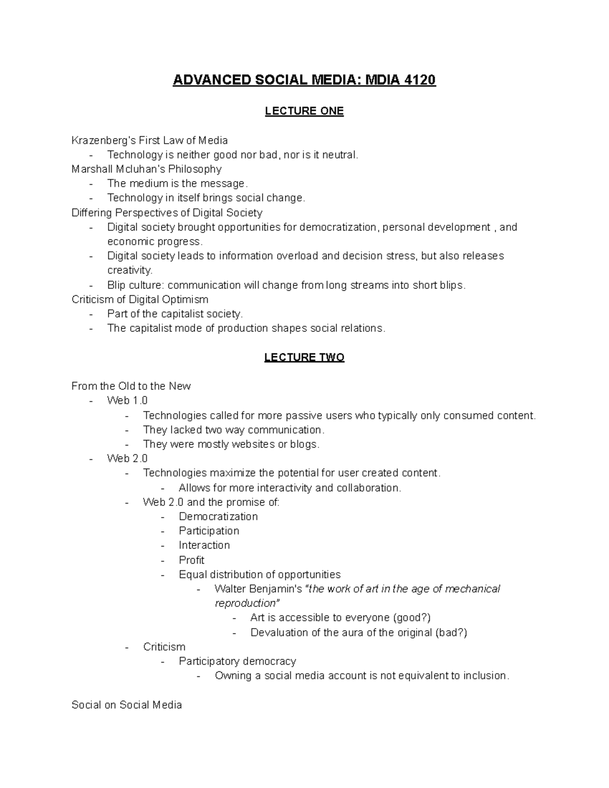 Advanced social media - marinova notes - ADVANCED SOCIAL MEDIA: MDIA ...