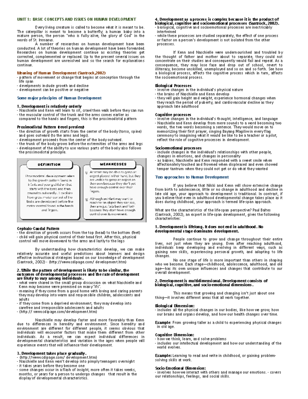 Adolescents and Childhood Development Notes - UNIT 1: BASIC CONCEPTS ...