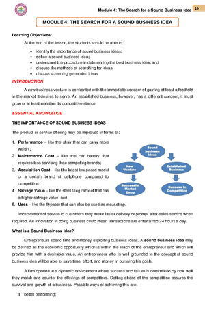 Module 5 Entrep - Module 5: The Business Plan 20 Learning Objectives ...