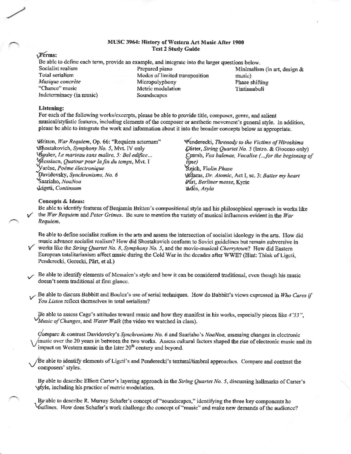 Summary - complete - Final Exam Review Sheet, colour coded answers ...