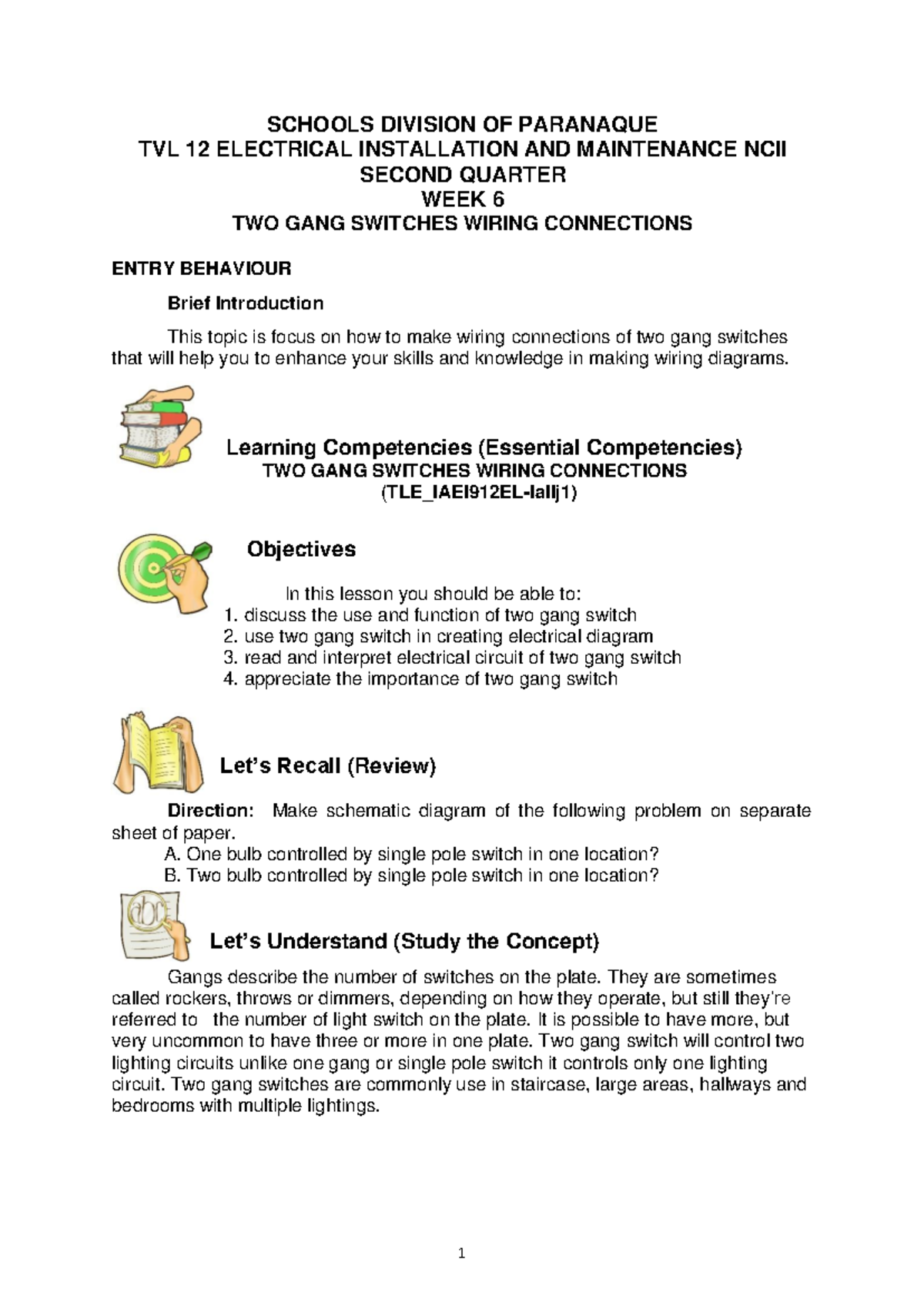 TVL Grade 12 Module 2 Quarter 2 Week6 - SCHOOLS DIVISION OF PARANAQUE ...