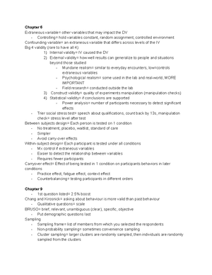 PSYO 270 Study guide - PSCHOLOGY RESEARCH METHODS NOTES - Chapter 1 ...
