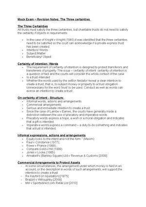 Equity and Trusts Exam paper May 2020 - SCHOOL OF LAW MIDDLESEX ...
