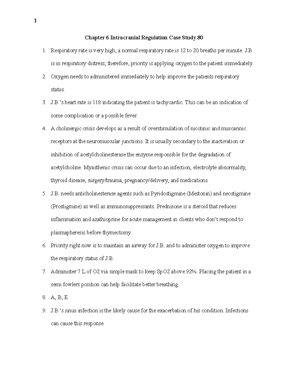 Chapter 6 Intracranial Regulation Case Study 80 - Chapter 6 ...