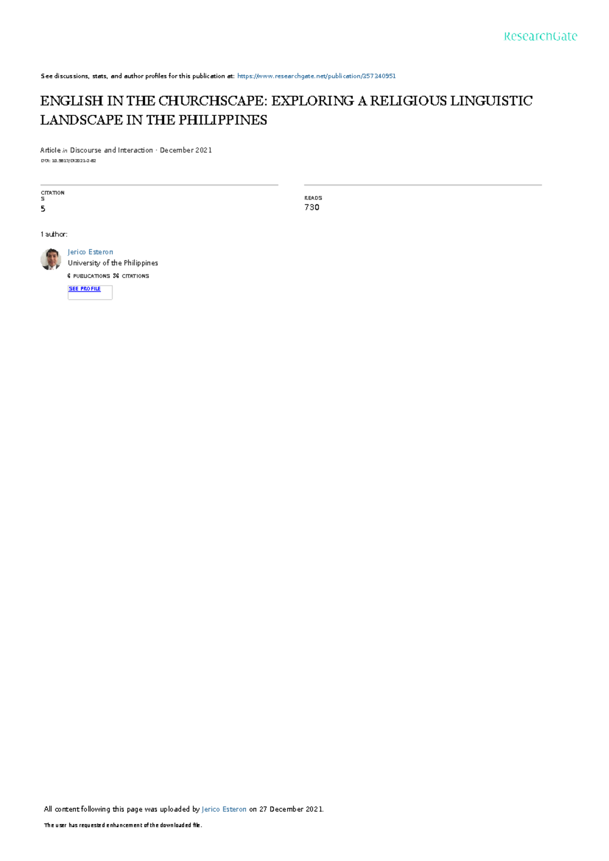 Esteron - Descriptive - SEE PROFILE See discussions, stats, and author ...