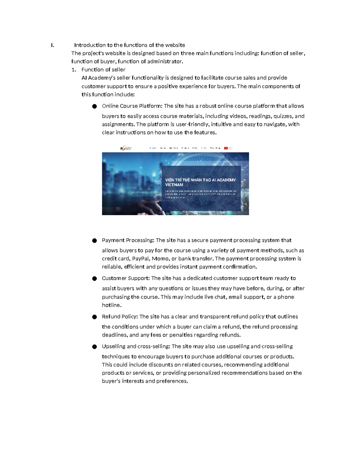Introduction to the functions of the website - I. Introduction to the ...