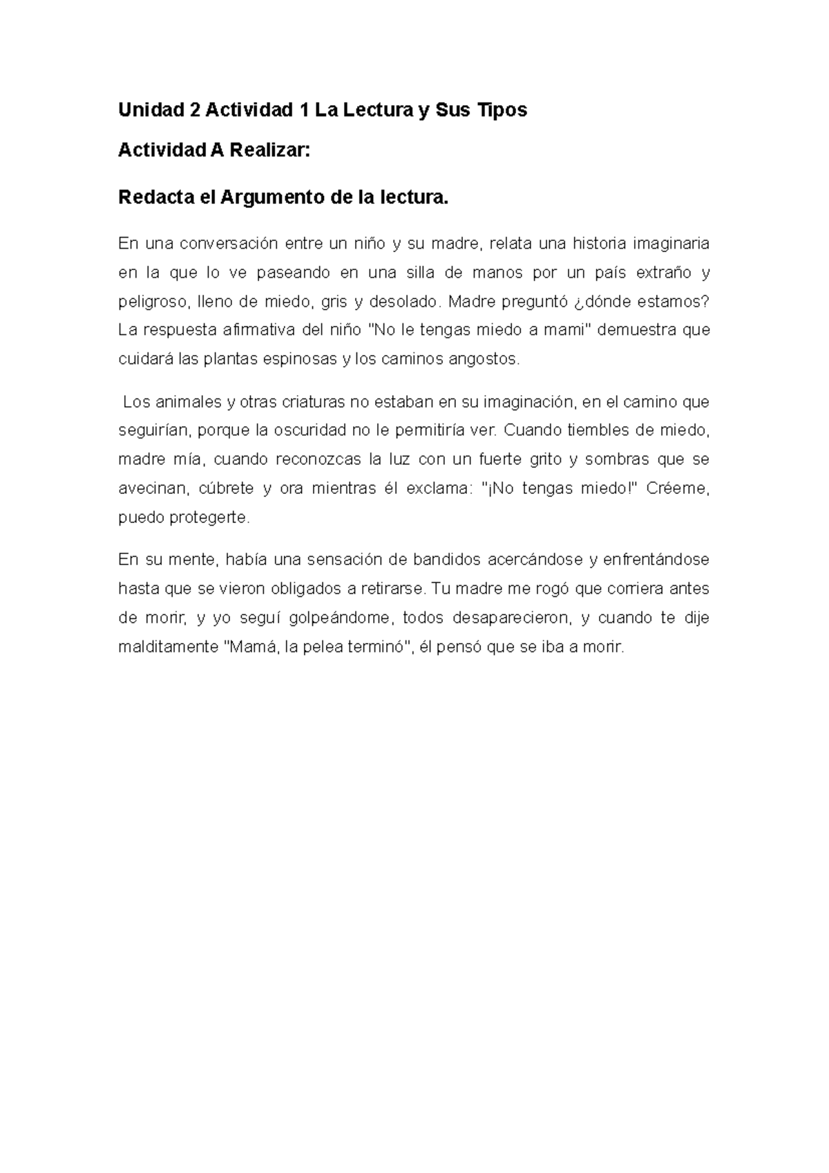 Unidad 2 Actividad 1 La Lectura y Sus Tipos New - Unidad 2 Actividad 1 ...