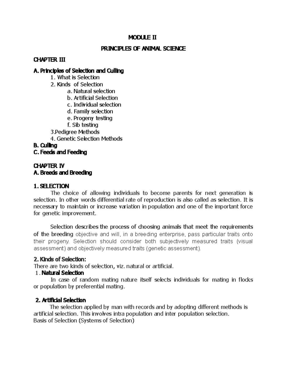Module-II Laboratory for Animal Science - MODULE II PRINCIPLES OF ...