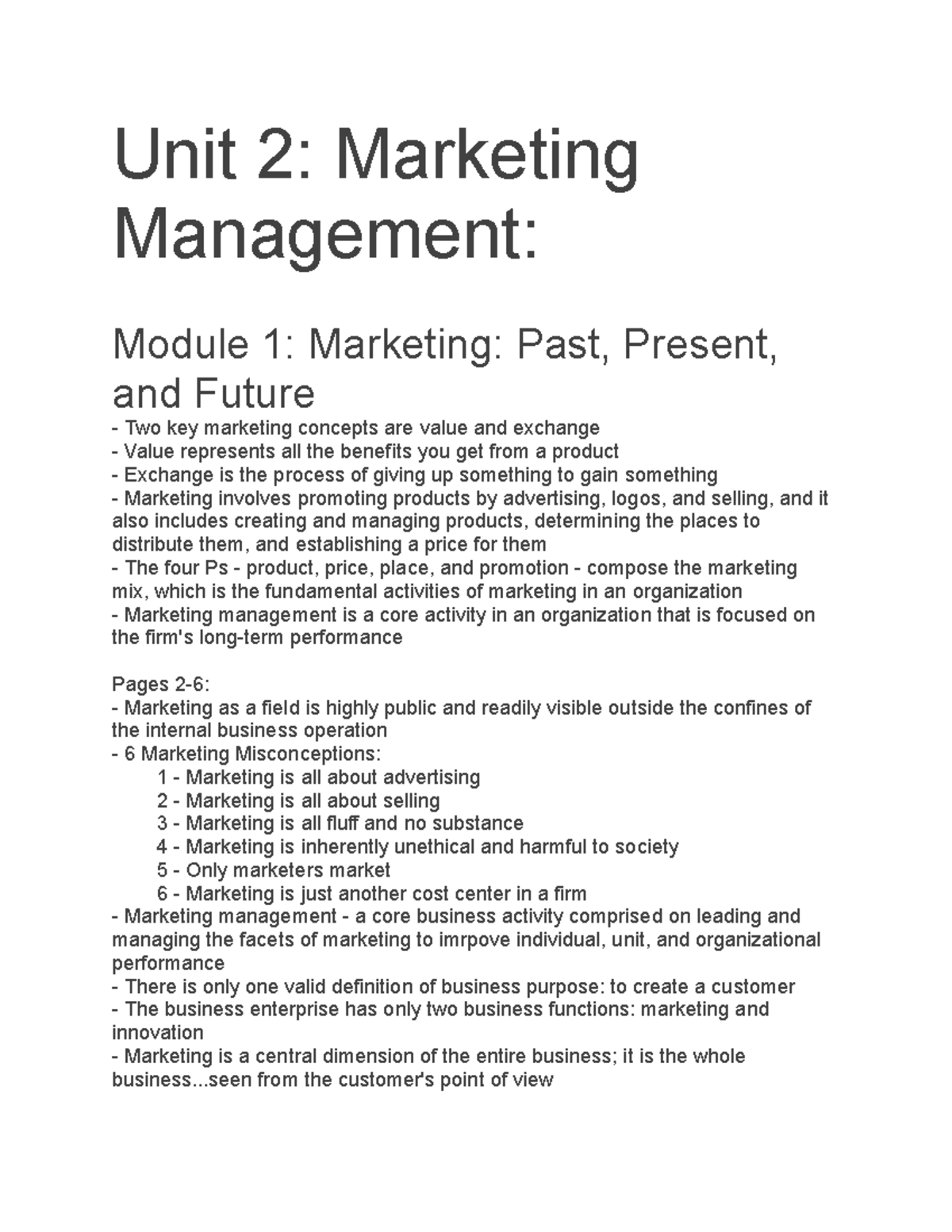 Marketing Managment - Unit 2: Marketing Management: Module 1: Marketing ...