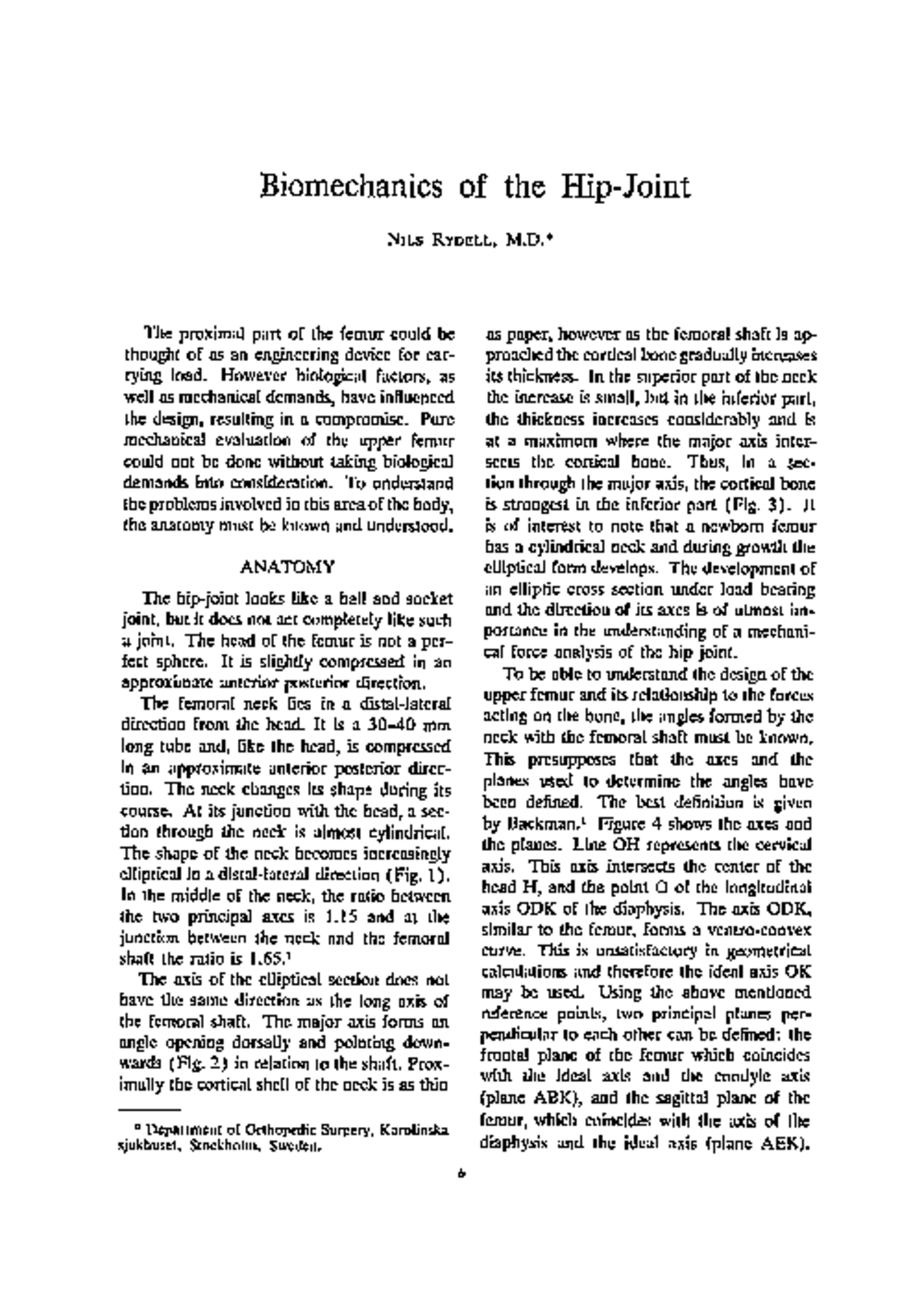 Hip Joint Embryology Anatomy And Biomechanics Biomedres