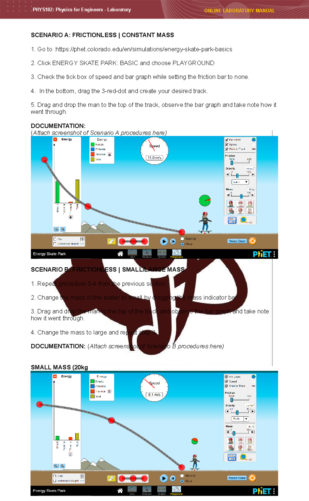 Scenario-AB - PHYSICS LAB - PHYS182: Physics for Engineers - Laboratory ...