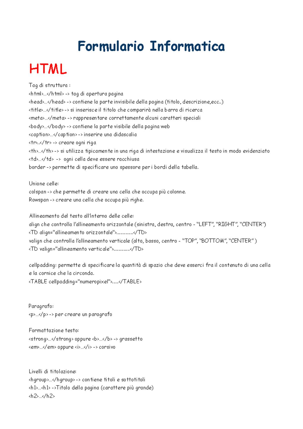 Formulario informatica - Formulario Informatica HTML Tag di struttura ...