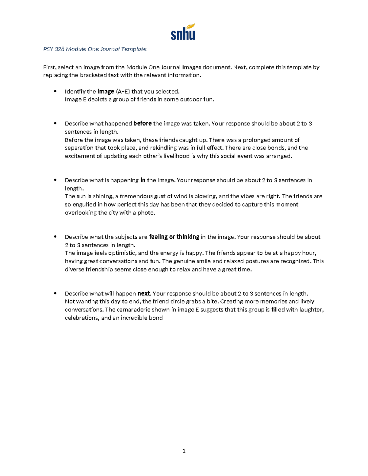 PSY 328 Module One Journal Template - PSY 328 Module One Journal ...