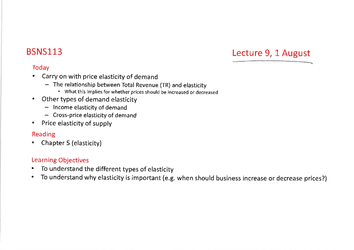 113(23) Lecture 9 (Annotated) - Economic Principles and Policy - University of Otago - Studocu