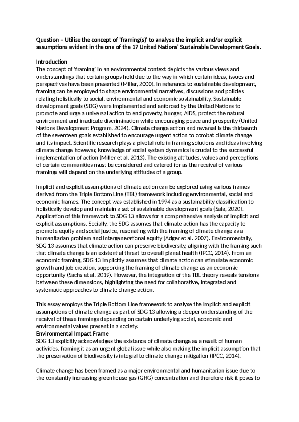 Mid-term essay 2024 - Assignment - Question – Utilise the concept of ...