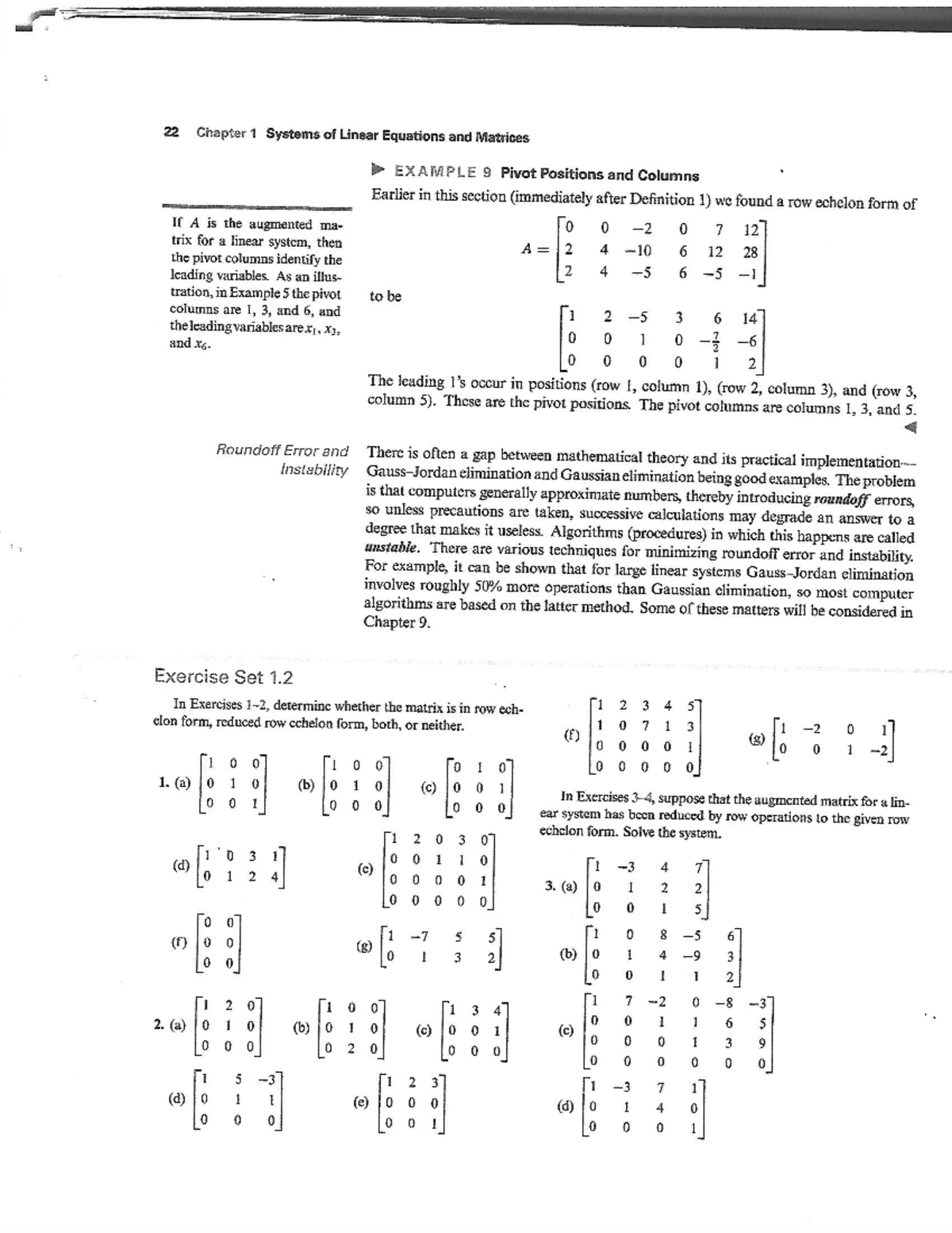 WEEK 01Practice Question+Answers - 22 Chapter '1 Systems of Linear ...