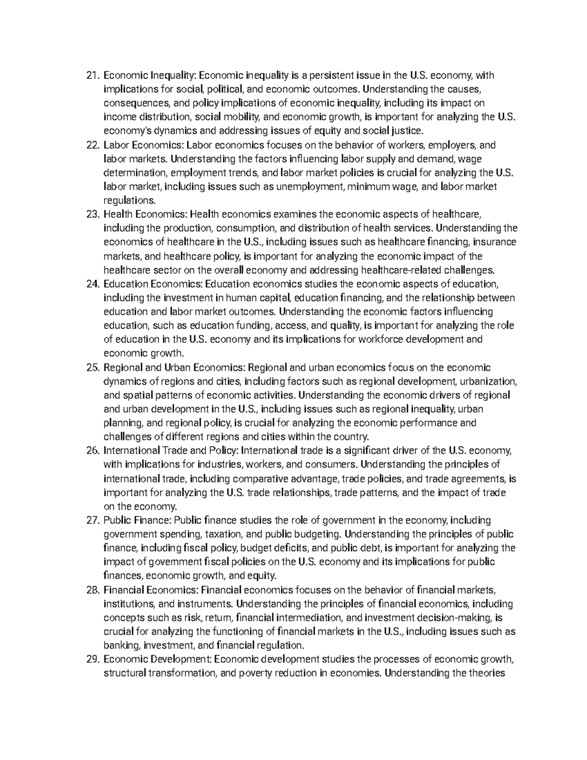 ECON308 Notes (57) - maurice howland - Economic Inequality: Economic ...