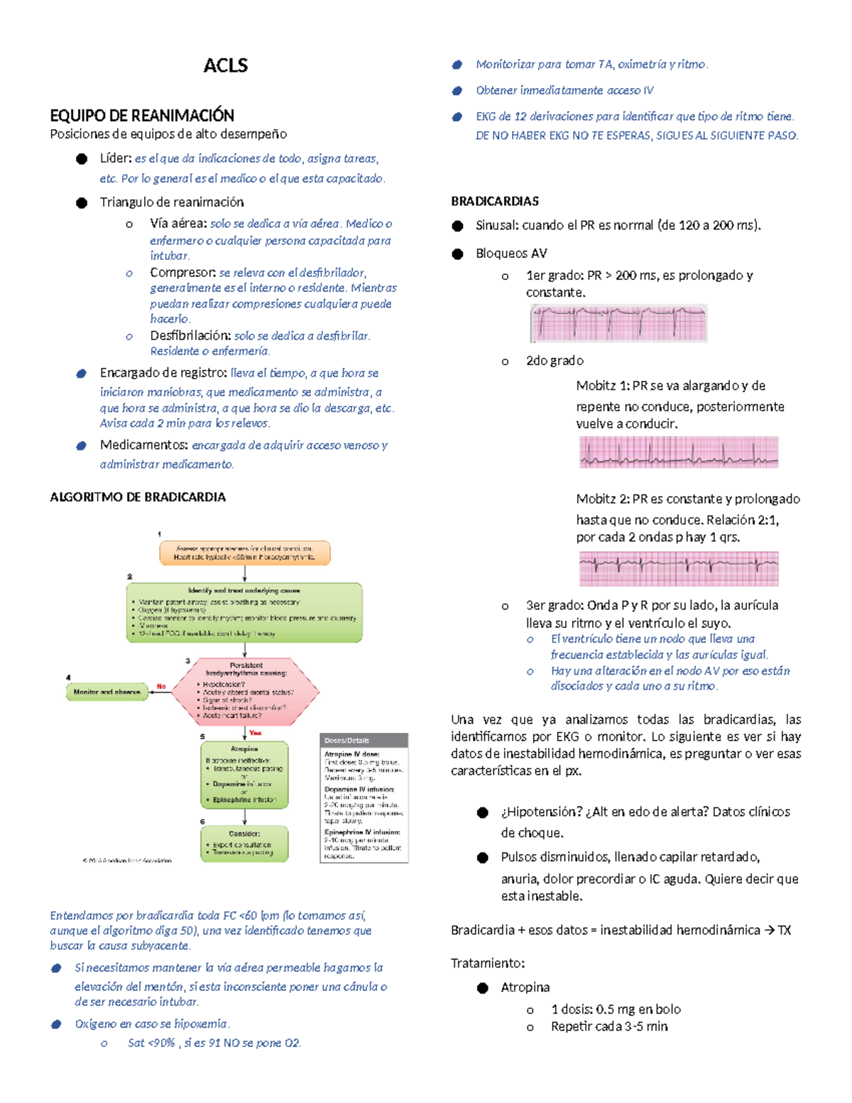 Tema 3. ACLS FL - ACLS - ACLS EQUIPO DE REANIMACIÓN Posiciones de ...