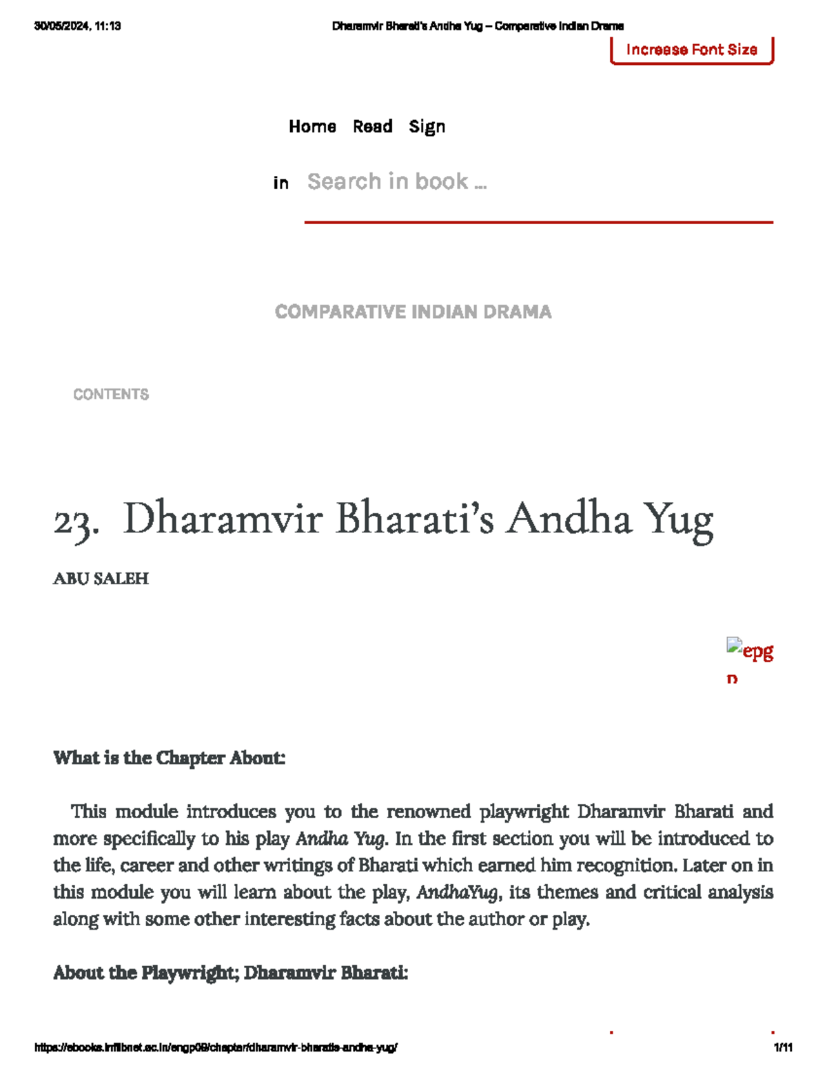 Andha yug background - CBCS B.A.(HONS)ENGLISH - Studocu