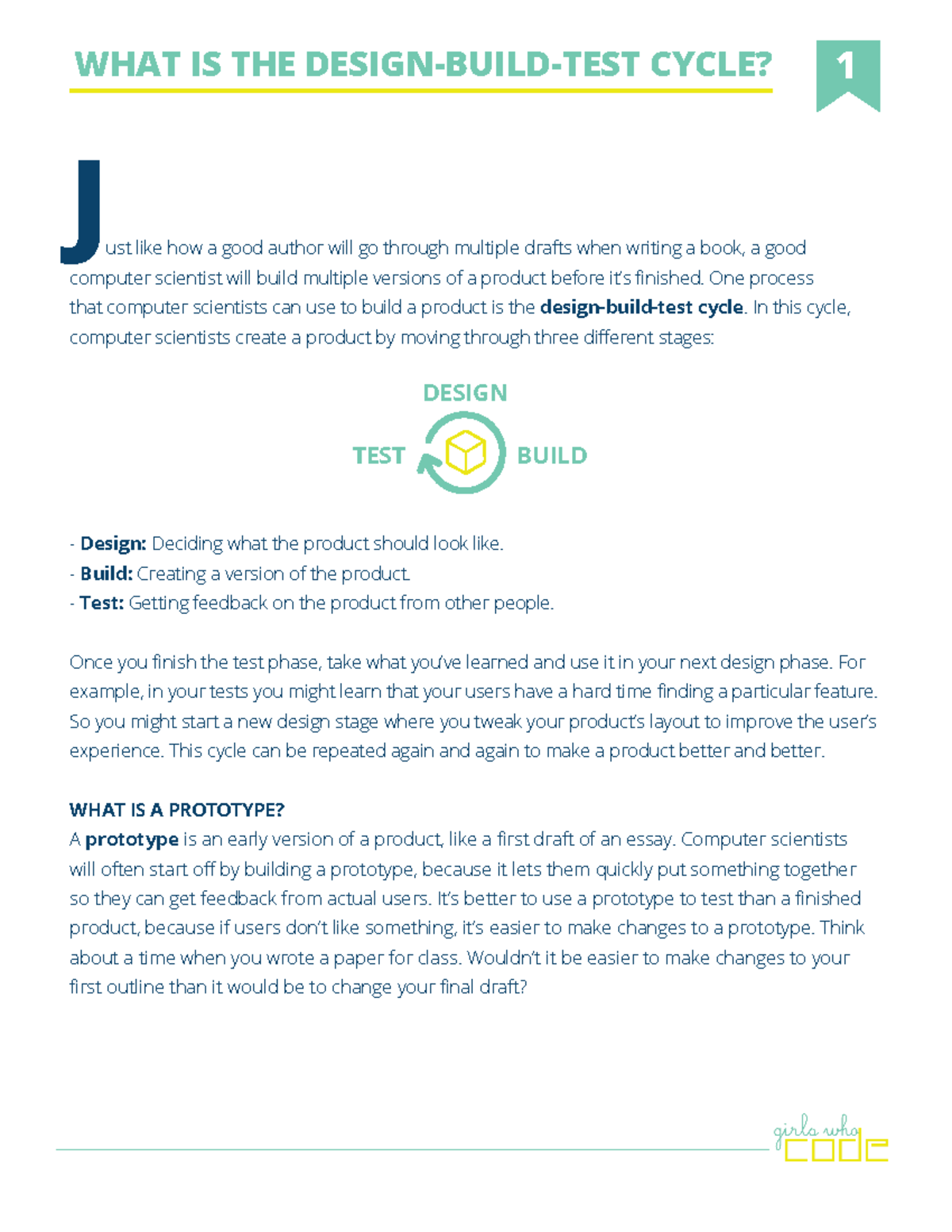 Topic for subject English Lesson 5- Design- Build-TEST-Worksheet - WHAT ...