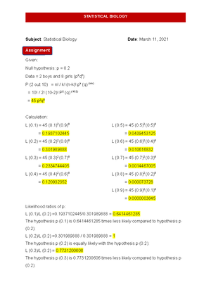 Biostatistics 3 - BIOSTATISTICS LESSON 3 MODULE 2 PROBABILITY In the previous module, you ...