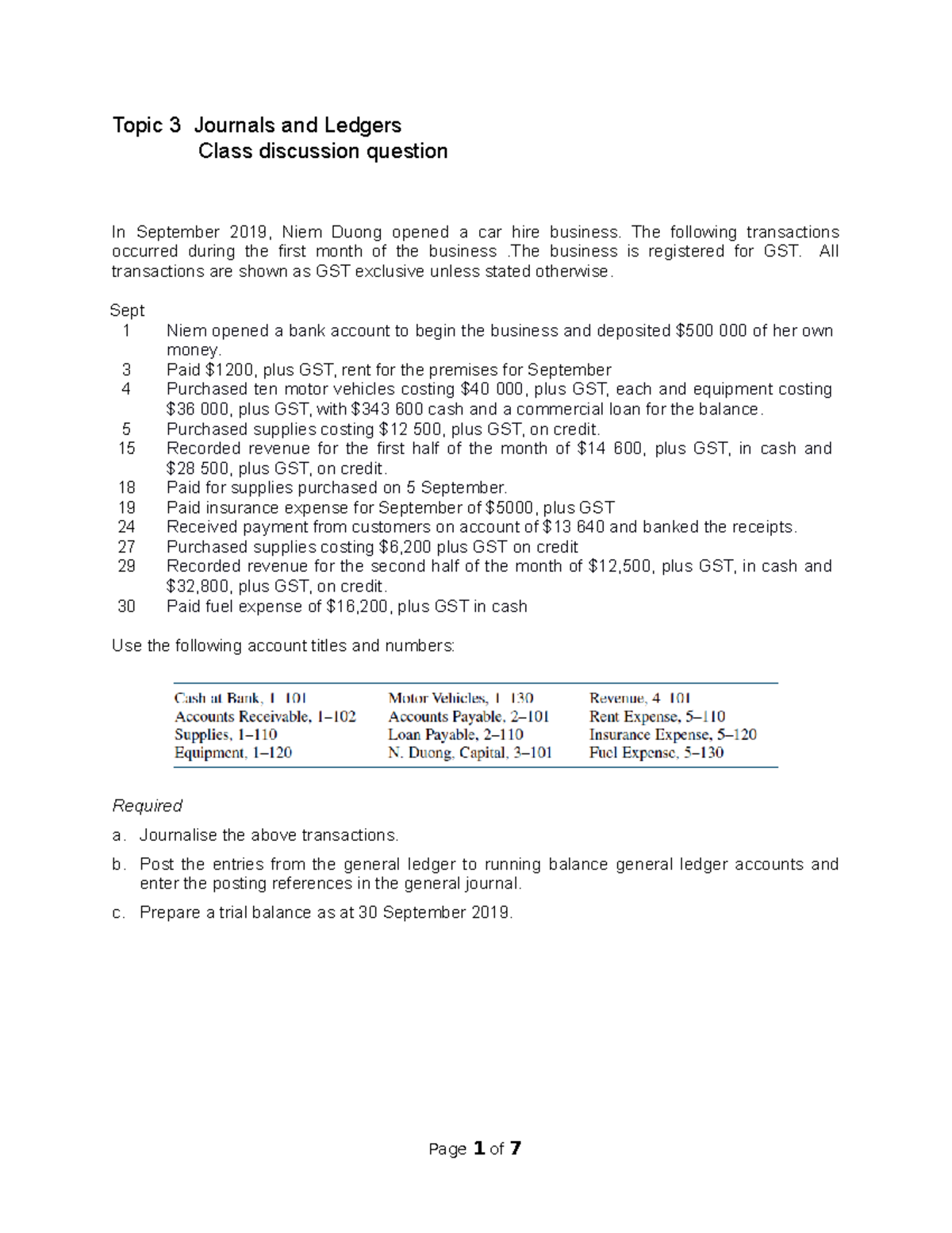 Topic 3 Class discussion question - ACC10002 - Swinburne - Studocu