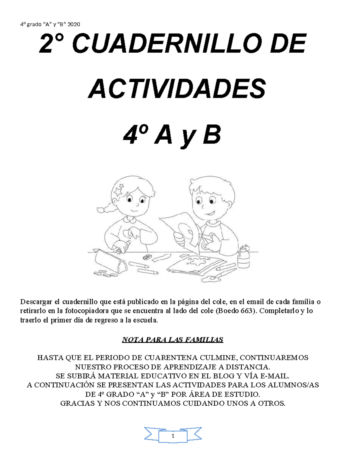 Segundo cuadernillo 4to A y B - 2° CUADERNILLO DE ACTIVIDADES 4º A y B ...