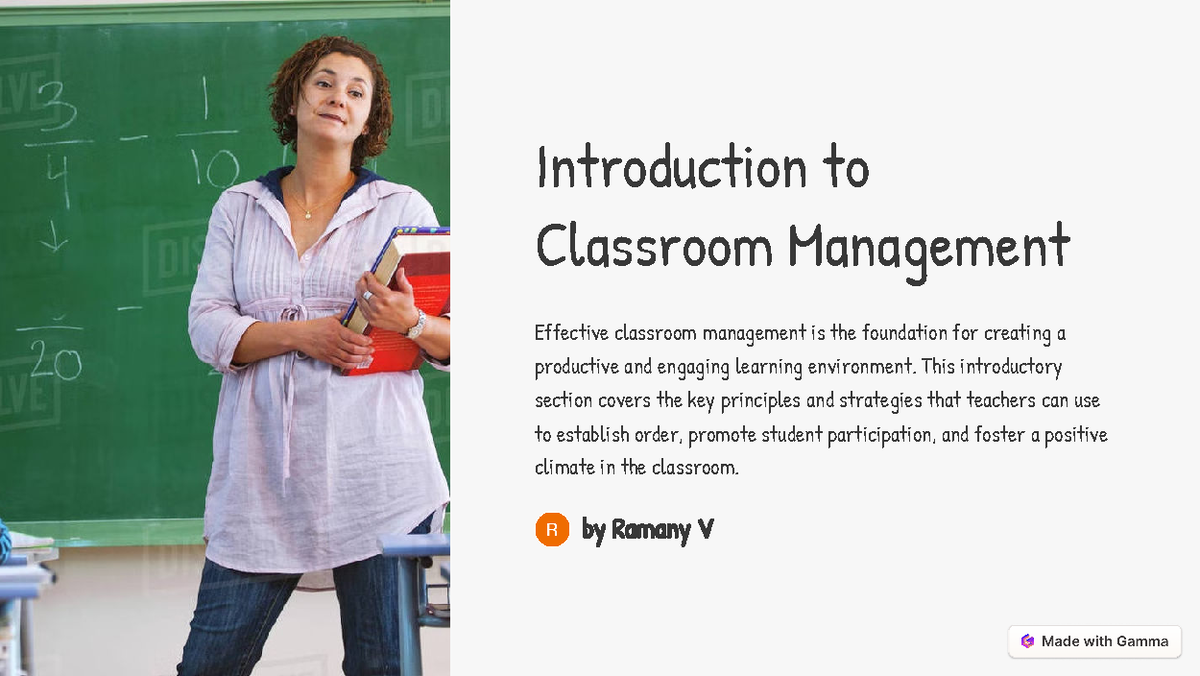Introduction-to-Classroom-Management - Introduction to Classroom ...