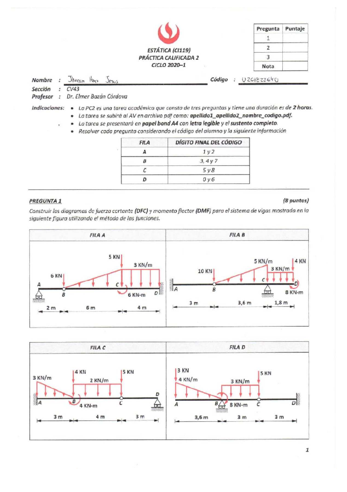 Pc2-estatica-upc compress - Estática - UPC - Studocu