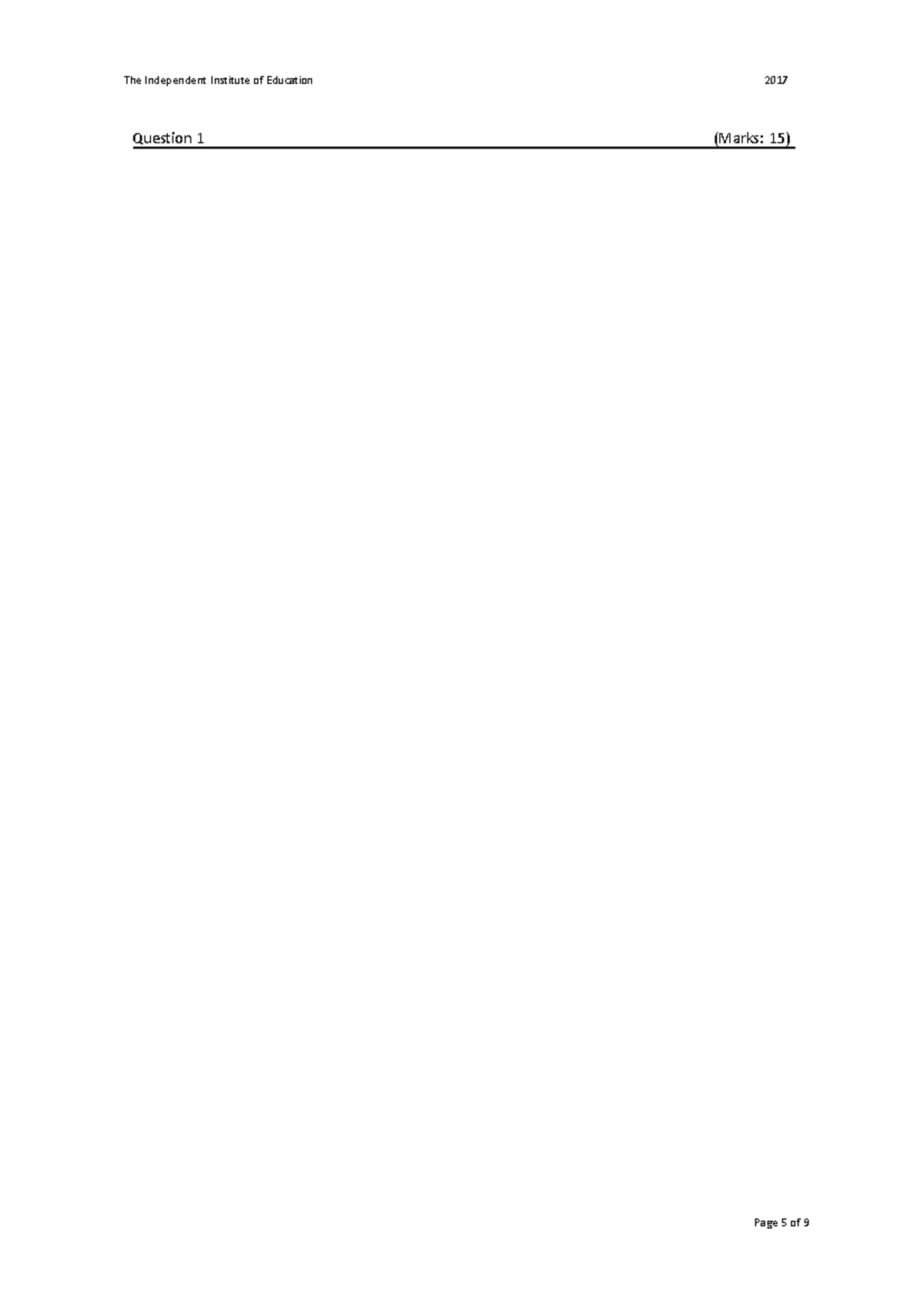 FINM6222 ICE task 1 and 2 answers - Question 1 (Marks: 15) Cost ...