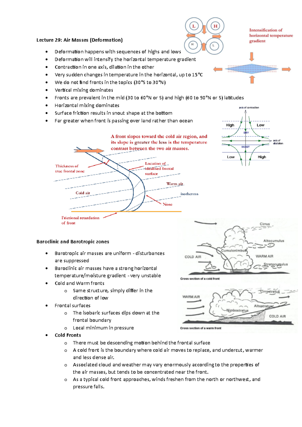 Lecture 29 - Air Masses Deformations and Fronts - Lecture 29: Air ...