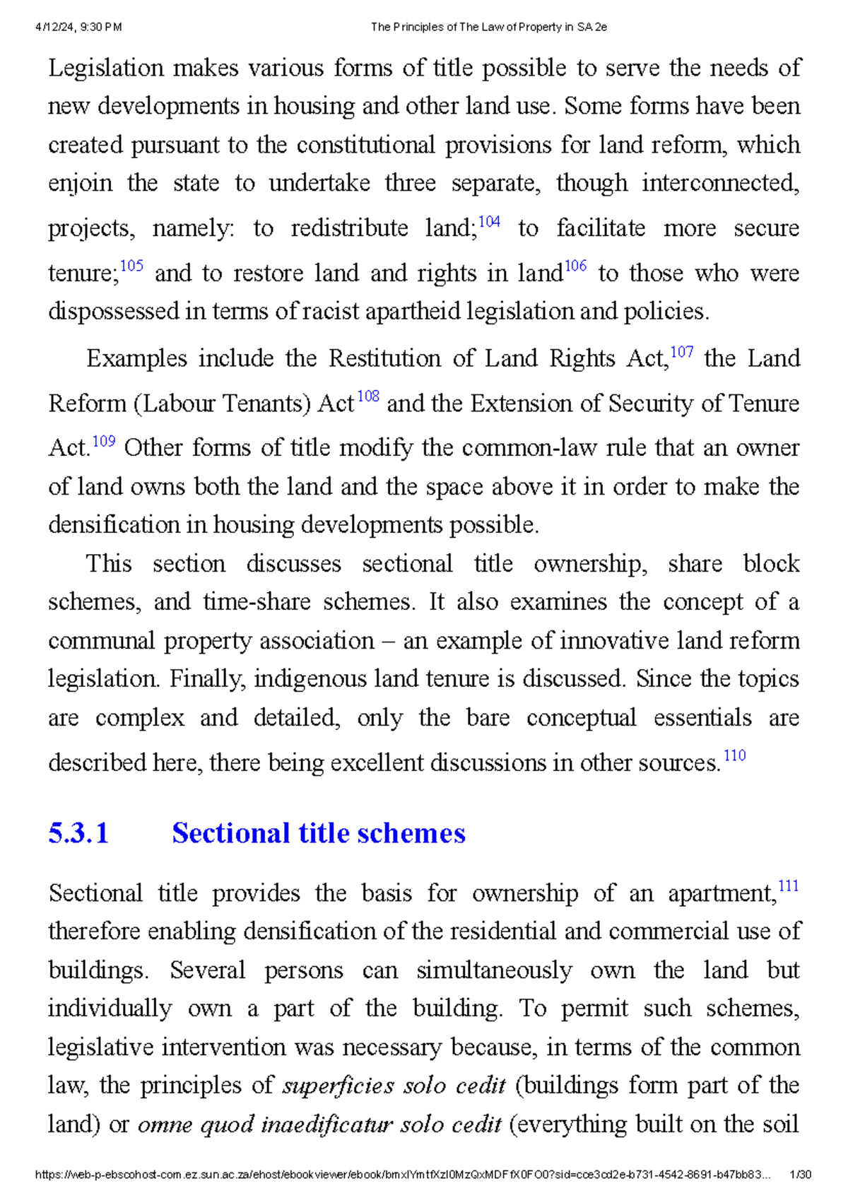 The Principles of The Law of Property in SA 2e - 5. Legislation makes ...