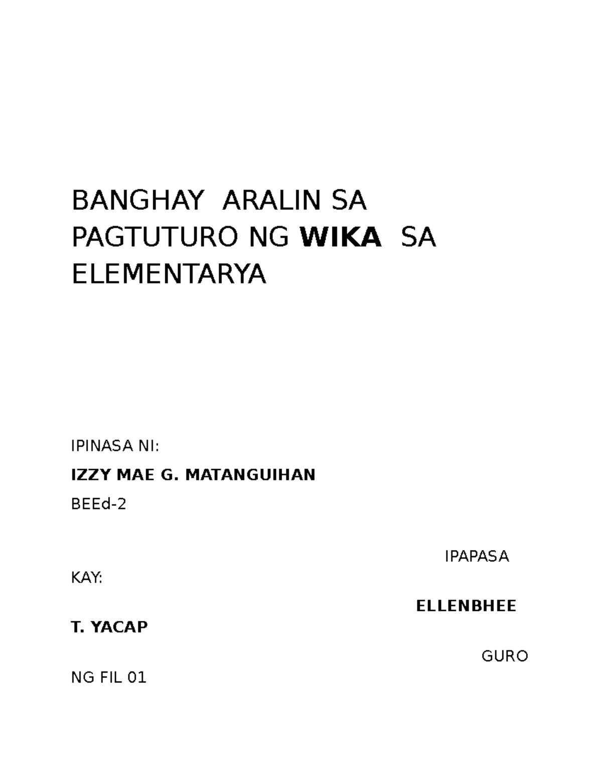Inbound 4400091829949035764 - BS in Accountancy - BANGHAY ARALIN SA PAGTUTURO NG WIKA SA ...