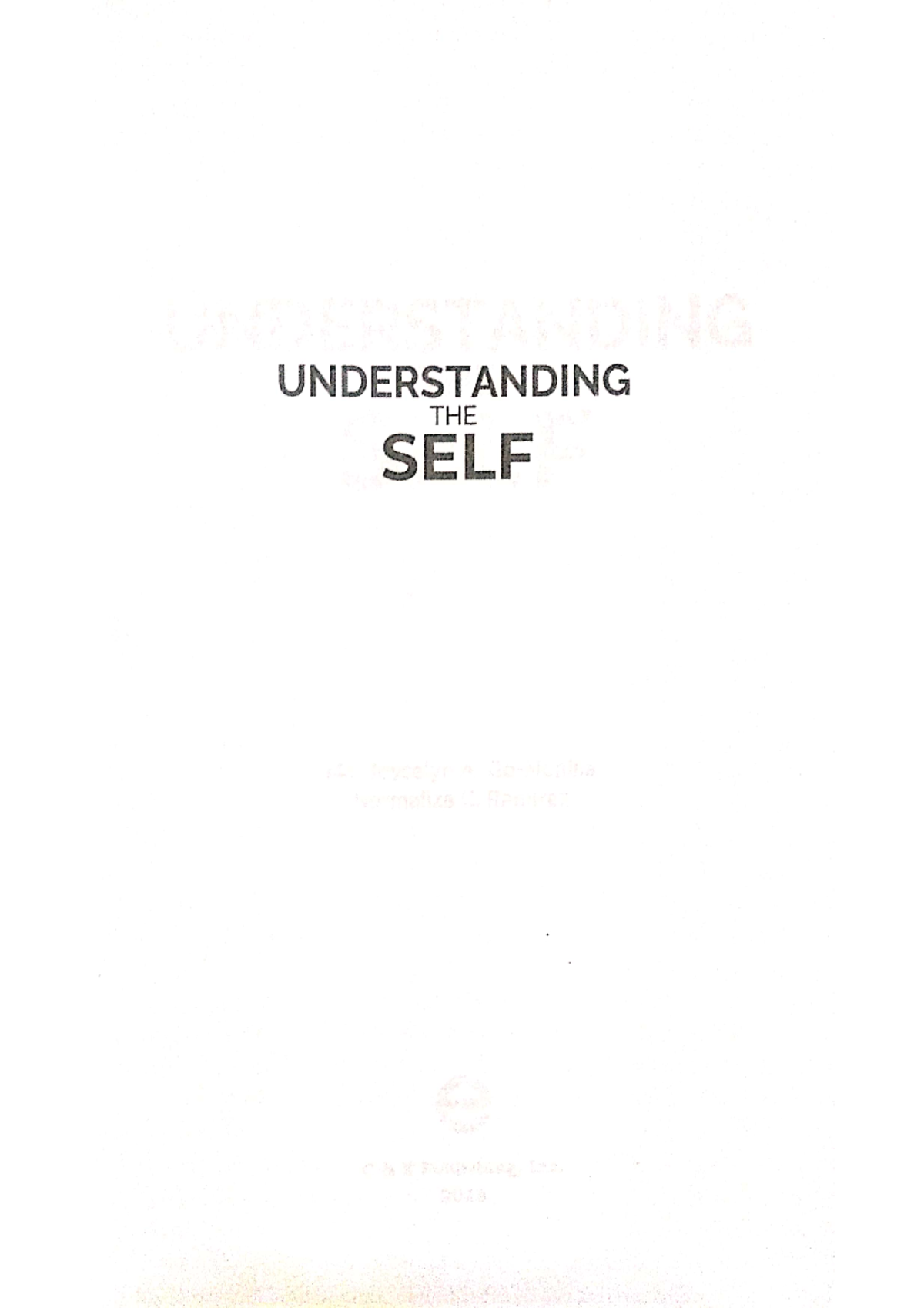 Chapter 1 (With Table of Contents & Questions) - Understanding the Self ...
