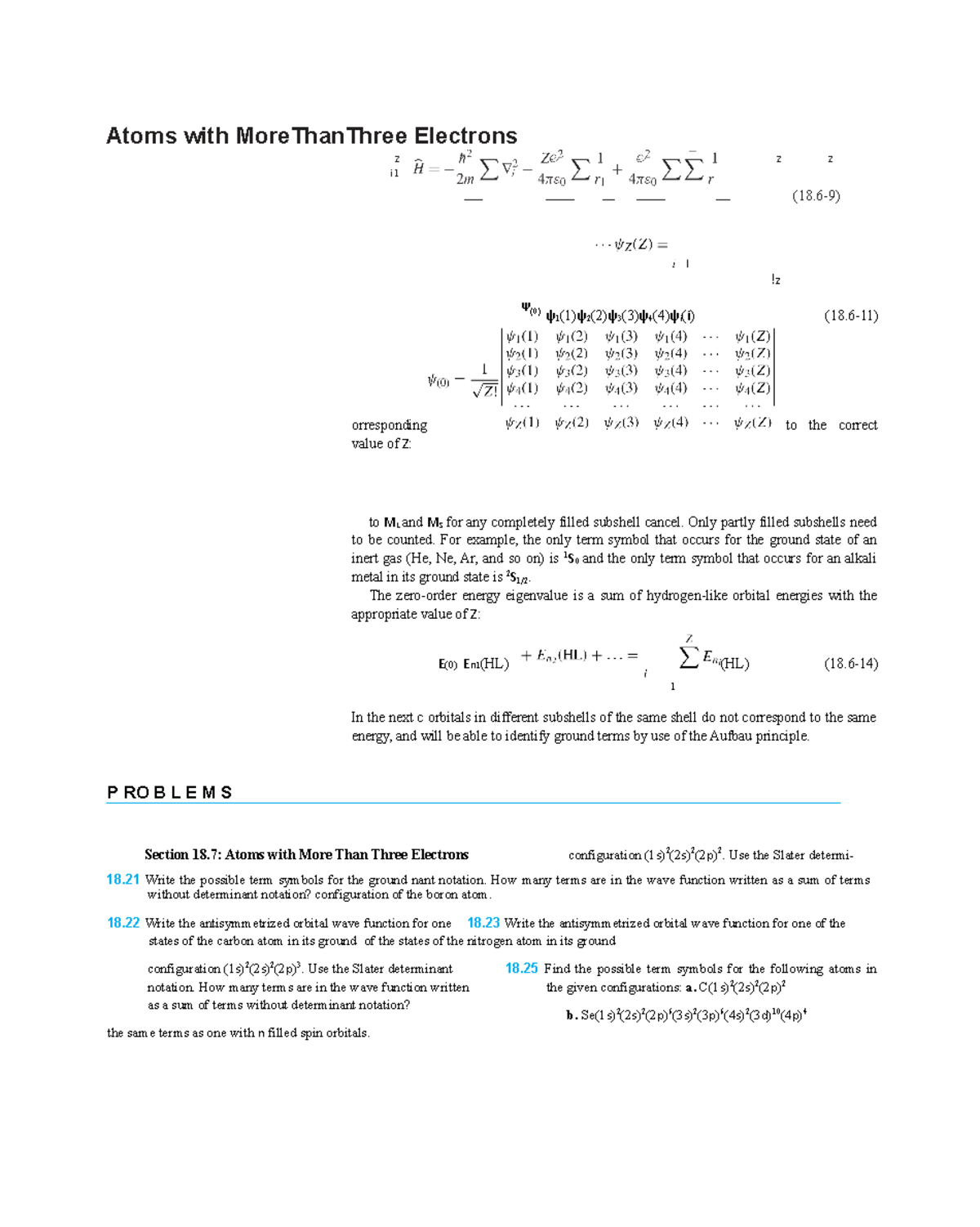 Atoms with More Than Three Electrons - Atoms with MoreThanThree ...