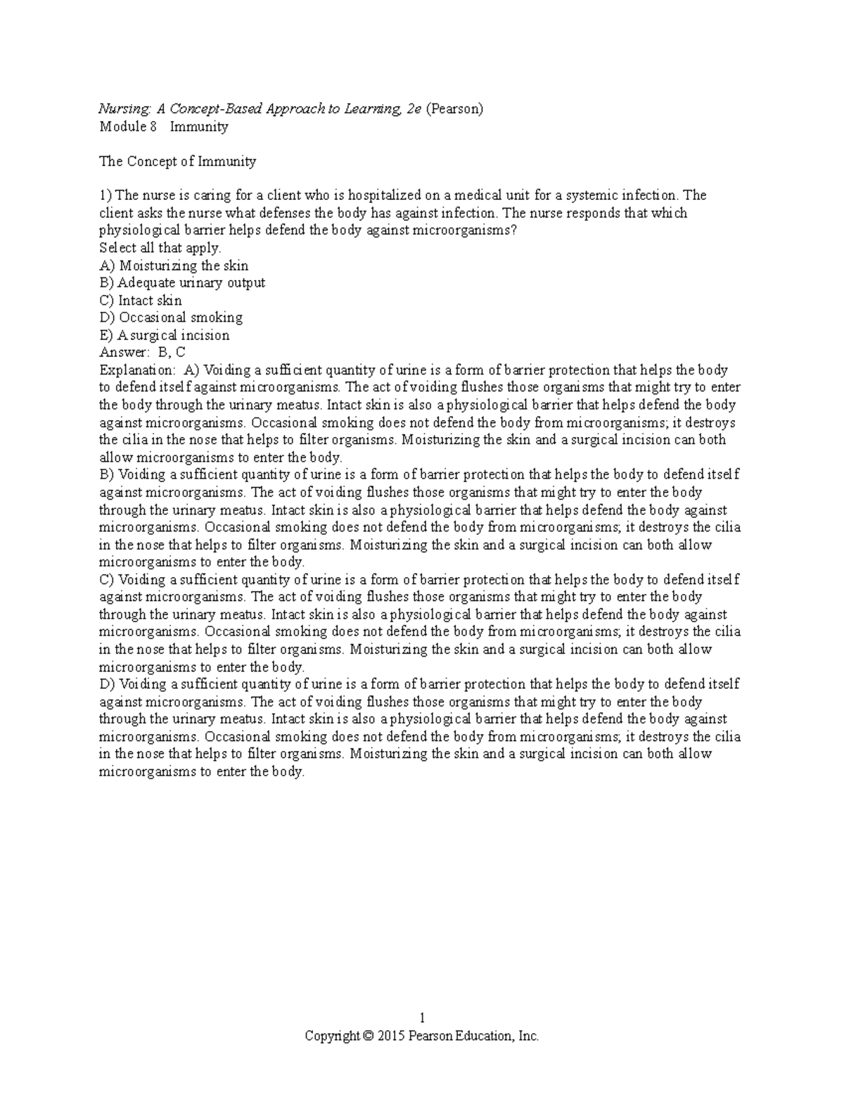 Module 8 Immunity imm - Nursing: A Concept-Based Approach to Learning ...