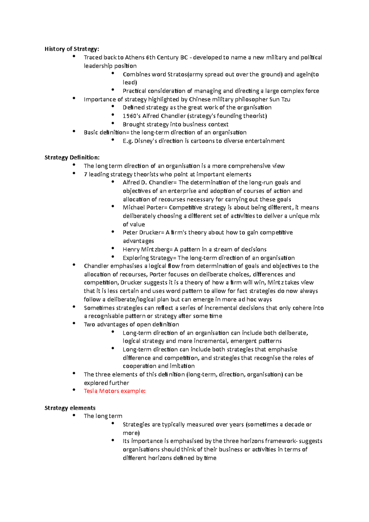 History of Strategy - Textbook notes - History of Strategy: Traced back ...